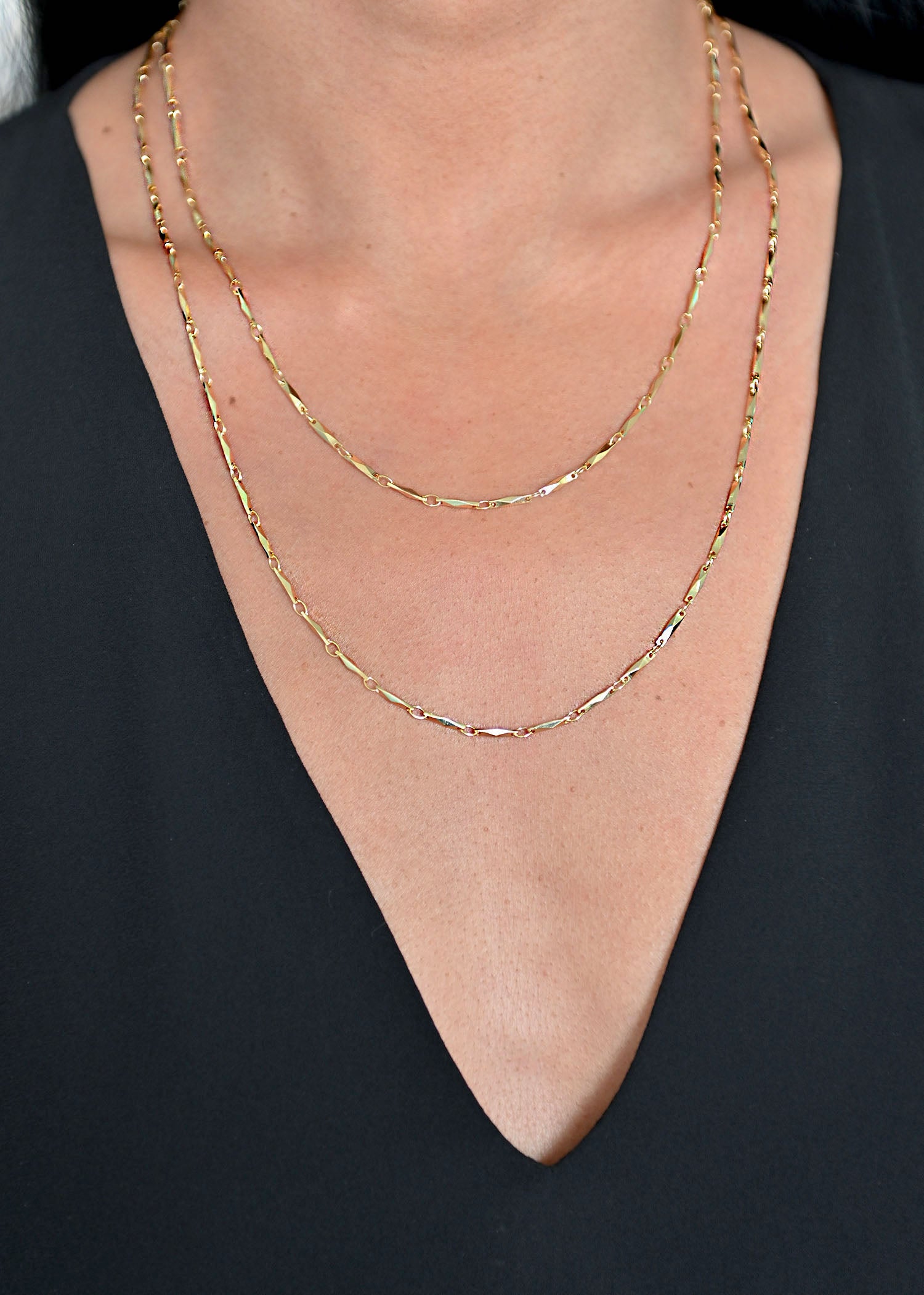 SL ANYA DOUBLE TIERED MID LENGTH NECKLACE – Midori Linea